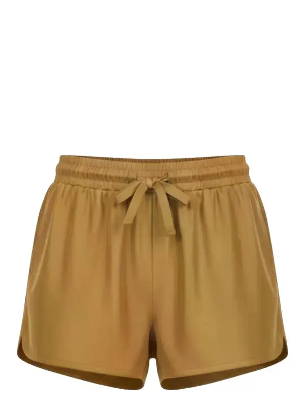 SANDERLAK Elasticated Drawstring Waist Shorts - Neutrals