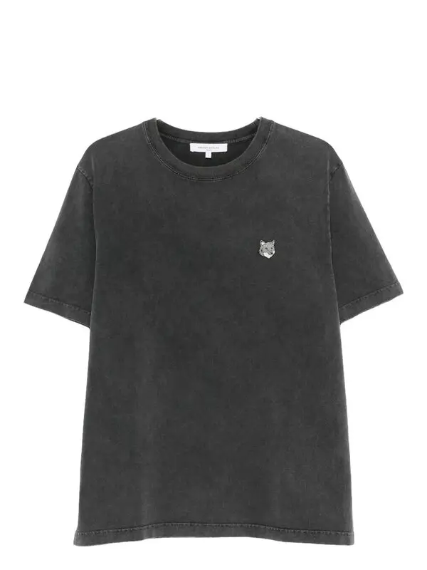 Maison Kitsuné Faded-effect Fox Head T-shirt - Grey