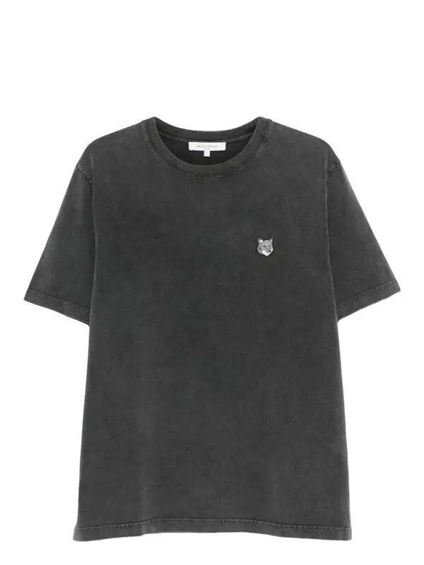 Maison Kitsuné Faded-effect Fox Head T-shirt - Grey