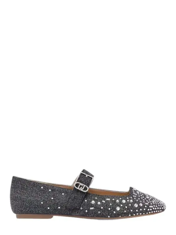 Liu Jo Crystal-embellished Brigitte 11 Ballet Flats - Grey