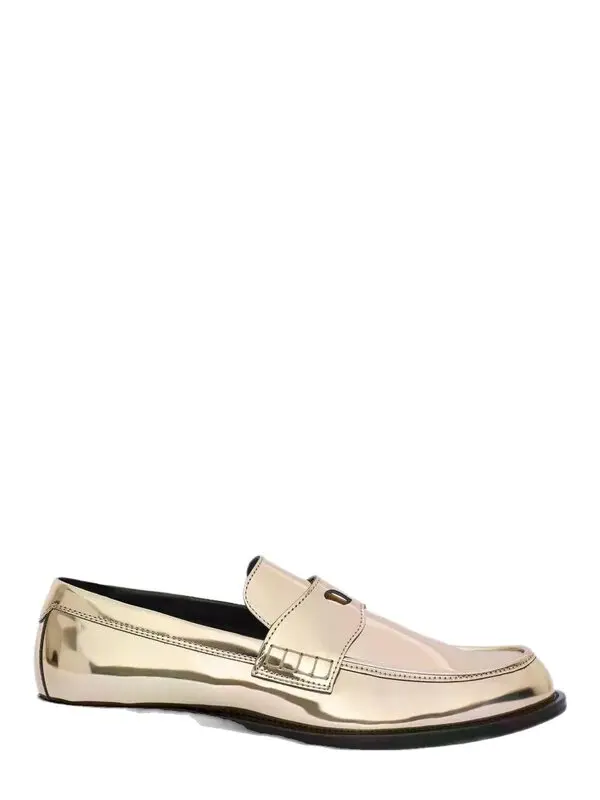 Gcds Mirrored-effect Loafers - Gold