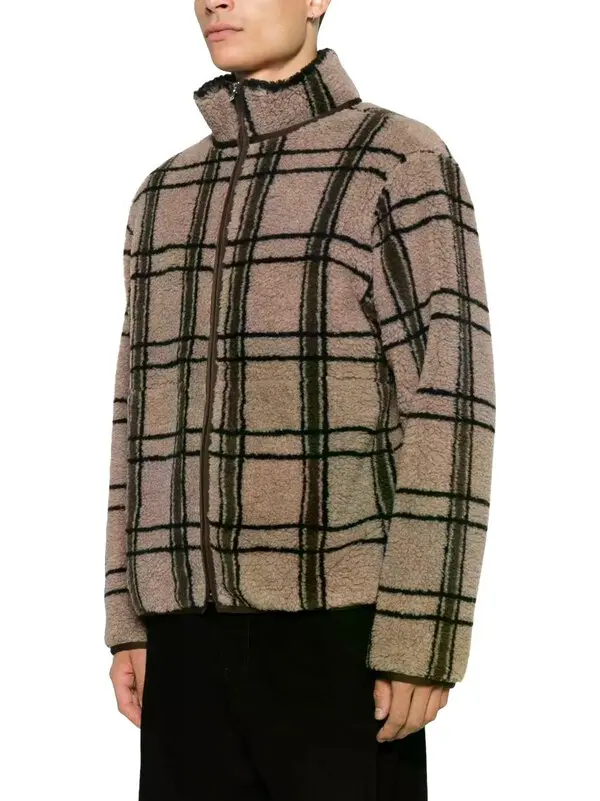 RANRA Plaid Fleece Jacket - Brown