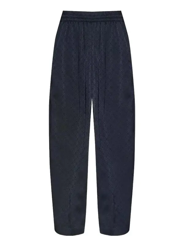 Casablanca Monogram Jacquard Wide-leg Trousers - Blue