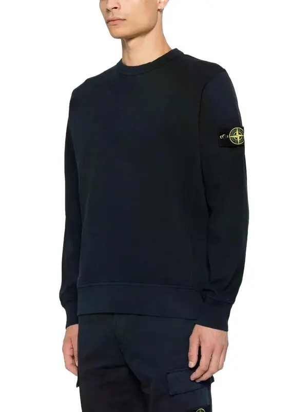 Stone Island Logo Patch Sweatshirt - Blue