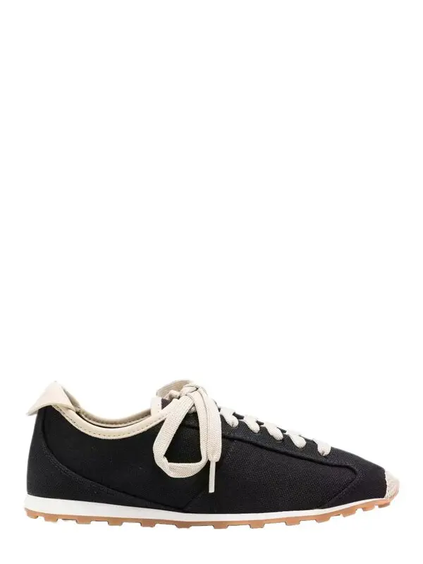 Jacquemus Lace-up Canvas Sneakers - Black