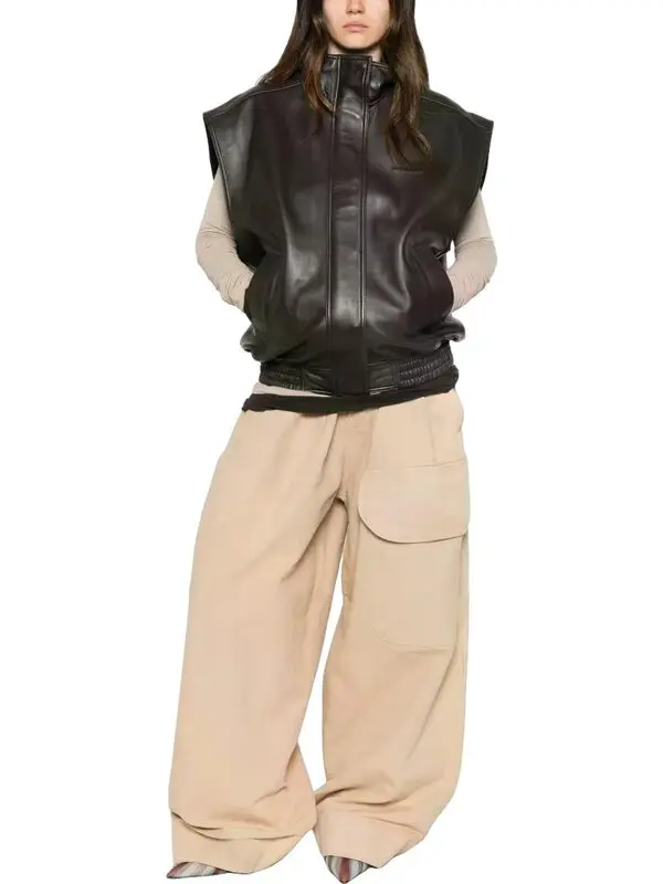 Balenciaga Leather Waistcoat - Brown