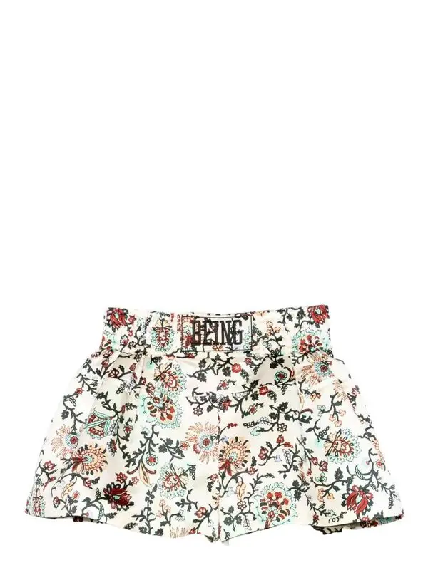 Sacai Floral Printed Shorts - Neutrals