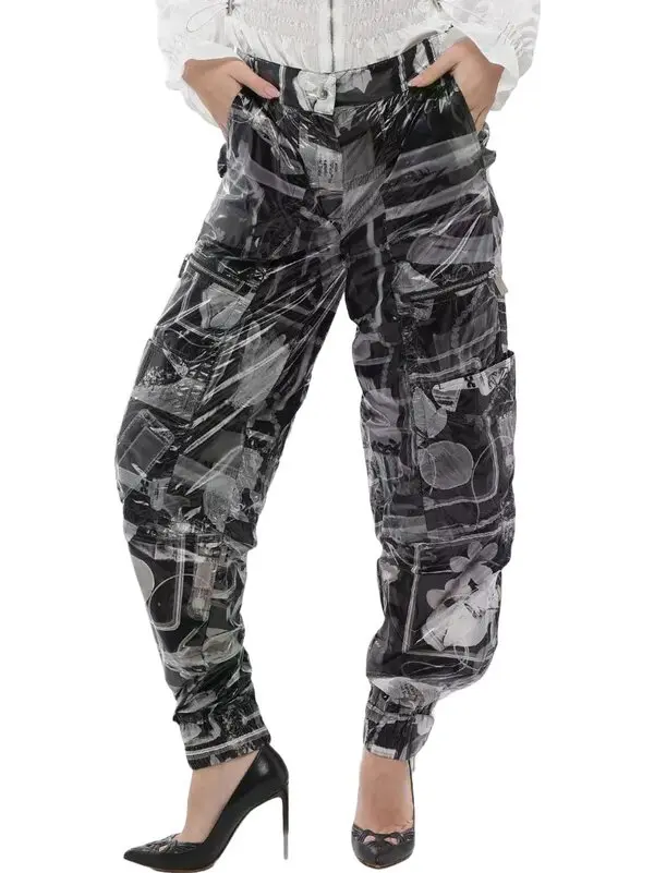 Off-White Graphic Print Cargo Pants - Black