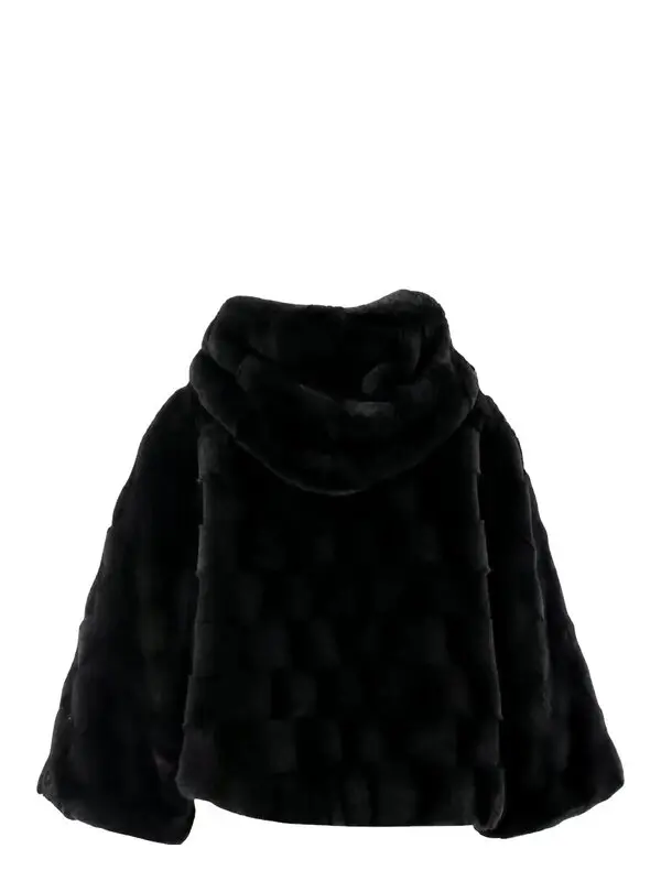 Pinko Cadetia Faux Fur Hooded Jacket - Black