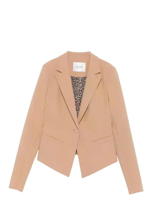 BLUGIRL Single-button Asymmetric Hem Blazer - Neutrals