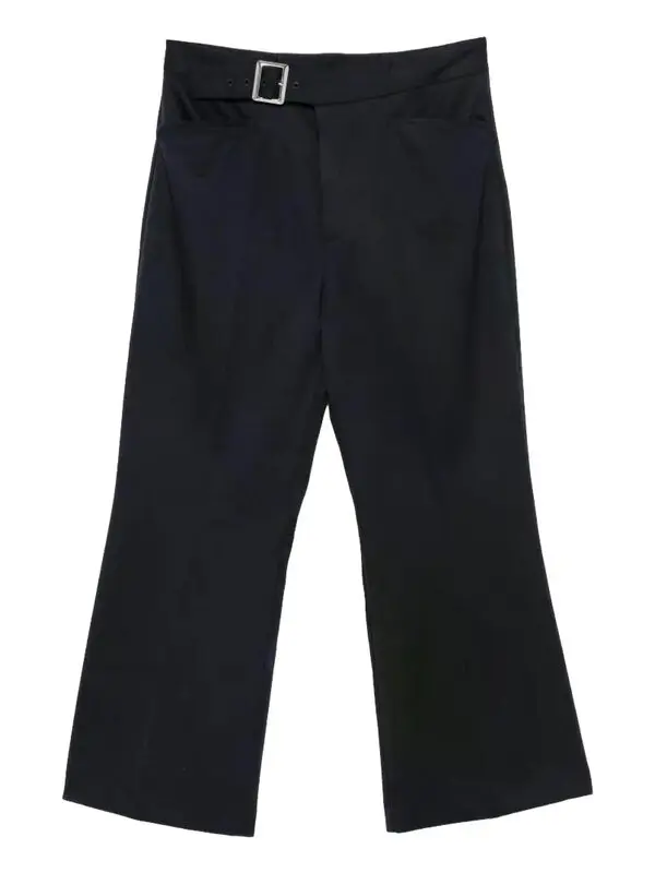 Liviana Conti Belted Cropped Trousers - Blue