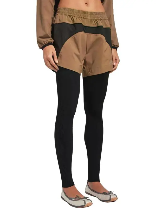 Balenciaga Panelled Logo Print Shorts - Brown