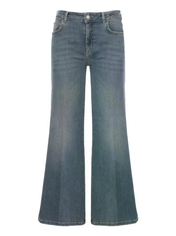 Marella Faded Wide-leg Jeans - Blue