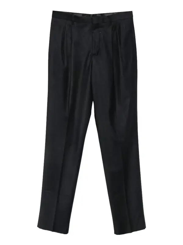 LARDINI Pleated Wool Trousers - Blue
