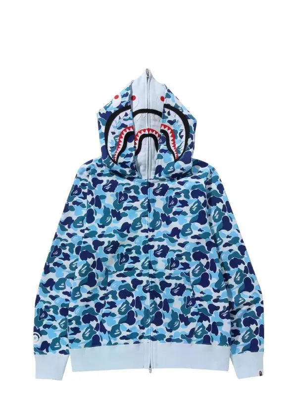A BATHING APE Full-zip Camouflage Hoodie - Blue