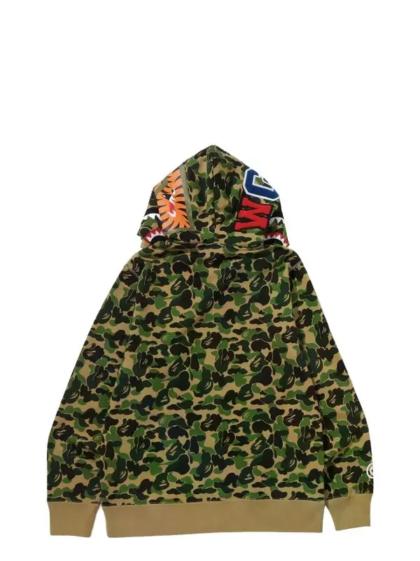 A BATHING APE Camouflage Print Full-zip Hoodie - Green