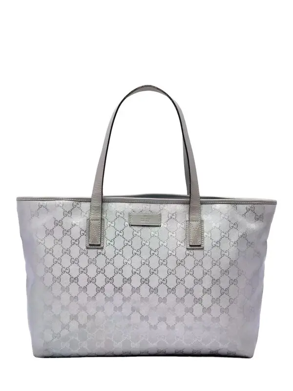 Gucci Gg Imprimé Medium Tote Bag - Silver