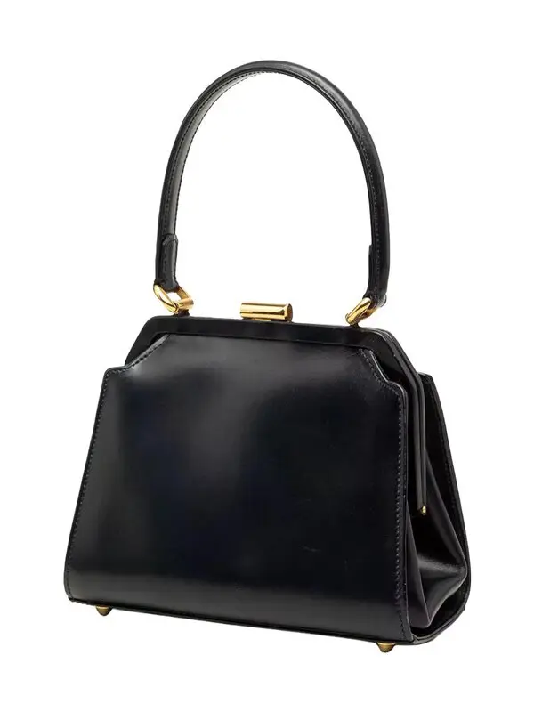 Burberry 20th Century Leather Satchel - Black