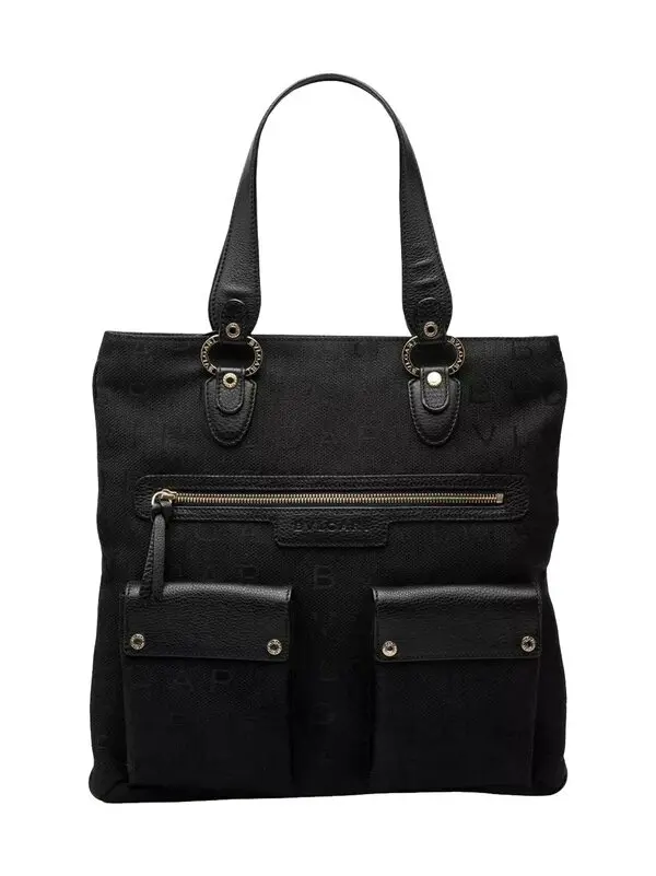 BVLGARI Logomania Canvas Tote Bag - Black