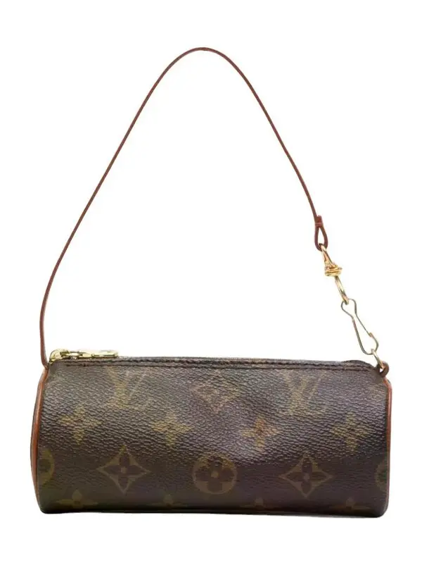 LOUIS VUITTON Monogram Papillon Pochette Handbag - Brown