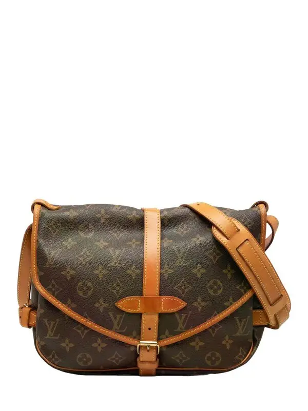 LOUIS VUITTON Monogram Saumur 30 Crossbody Bag - Brown