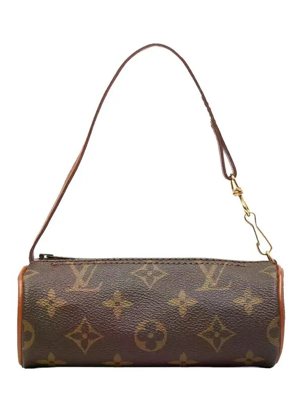 LOUIS VUITTON Monogram Papillon Pochette Handbag - Brown