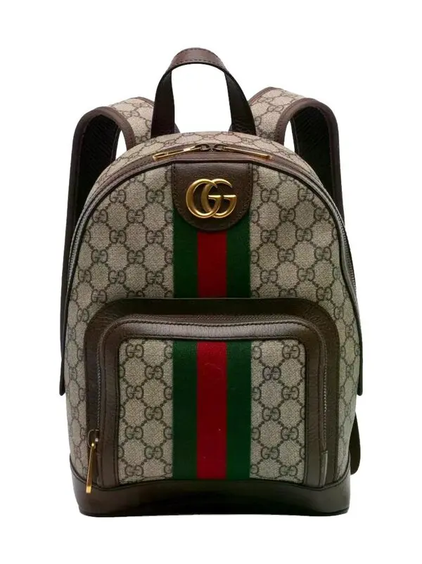 Gucci Ophidia Gg Supreme Web Backpack - Neutrals