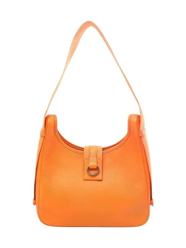 Hermès 1999 Clemence Tsako Shoulder Bag - Orange