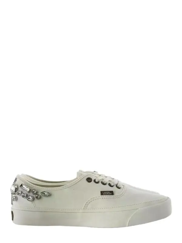 VANS Lx Authentic 44 Crystal-embellished Sequined Sneakers - Neutrals