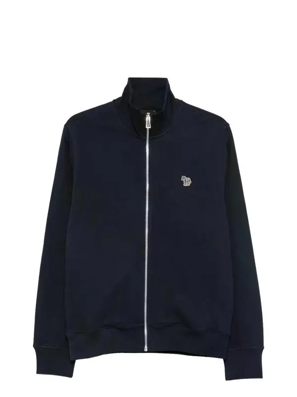 Paul Smith Zebra Patch Zip-up Sweatshirt - Blue