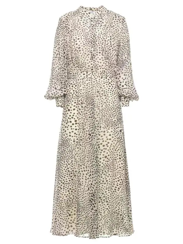 Marella Mastro Polka-dot Midi Dress - Neutrals