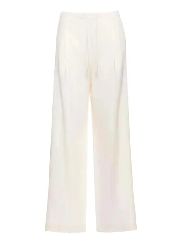Marella Drawstring Waist Wide Leg Trousers - Neutrals