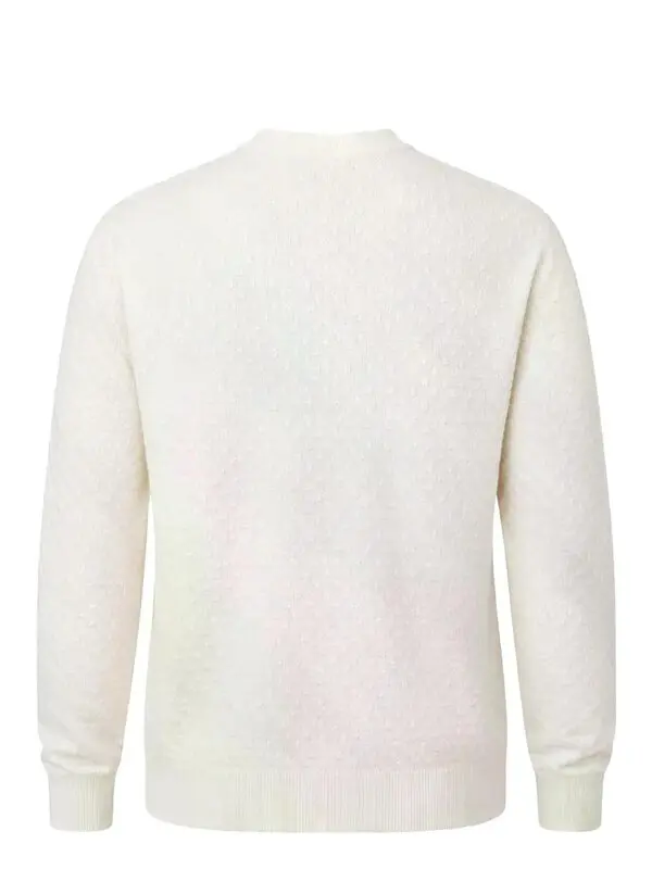 PAOLO PECORA Textured Knit Virgin Wool Sweater - White