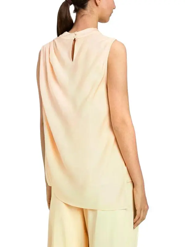 TWINSET Sleeveless Draped Blouse - Neutrals