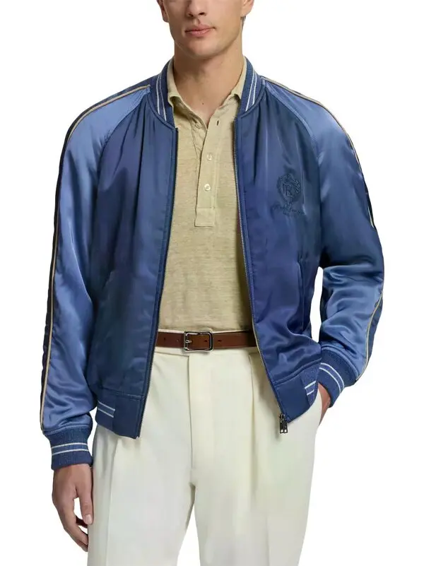 Ralph Lauren Purple Label Damon Reversible Bomber Jacket - Blue