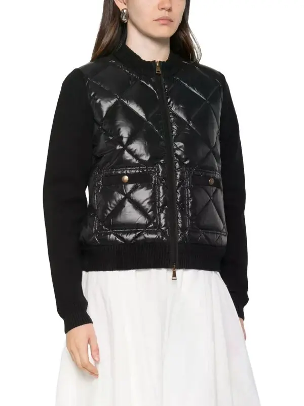 Moncler Quilted Panelled Jacket - Black