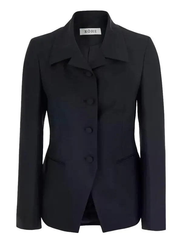 RÓHE Single-breasted Buttoned Blazer - Black