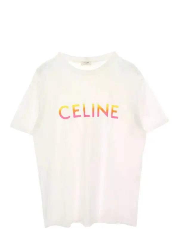 Celine 2010s Logo Print T-shirt - White
