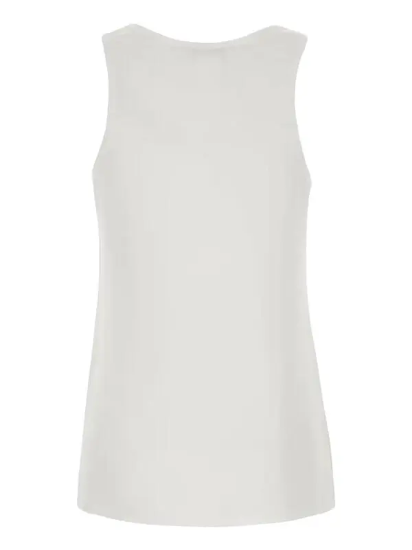 Max Mara Pavido Embroidered Logo Tank Top - White