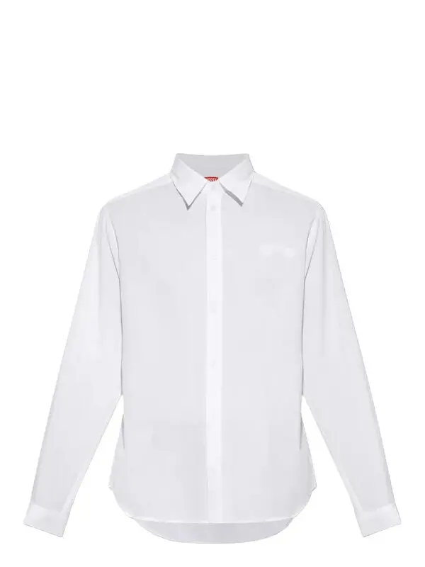 DIESEL® Logo-embroidered Cotton Shirt - White