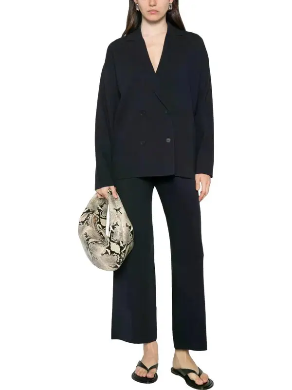 Max Mara Loncia Double-breasted Notched-lapel Jacket - Blue