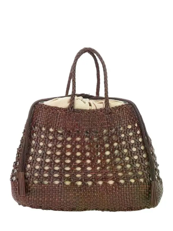 Dragon Diffusion Santa Cano Woven Leather Tote Bag - Brown