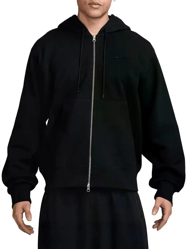 Nike Logo-embroidered Zip-up Hoodie - Black