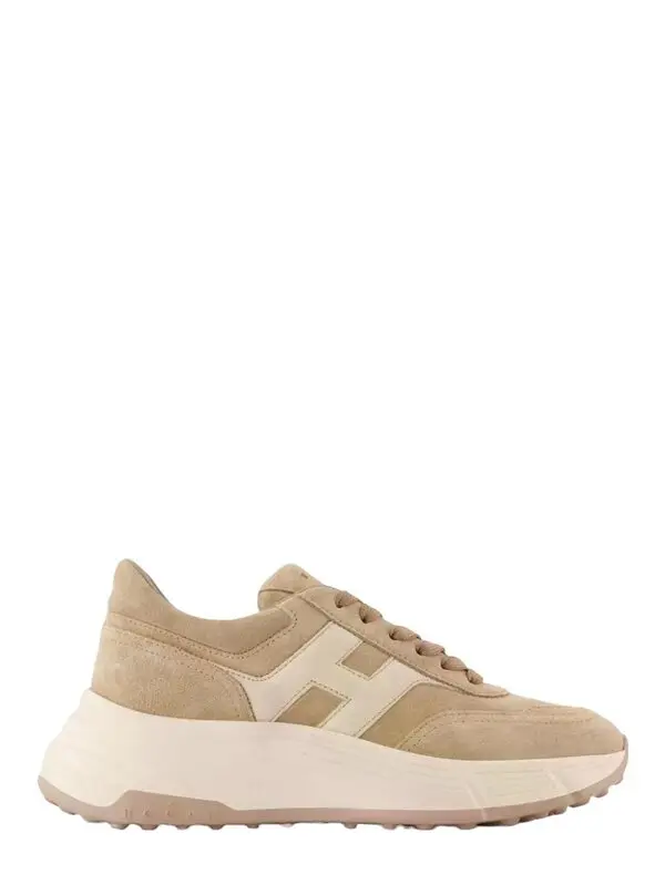 Hogan Panelled Lace-up Sneakers - Neutrals