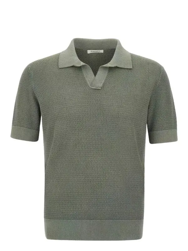 KANGRA Polo-collar T-shirt - Green