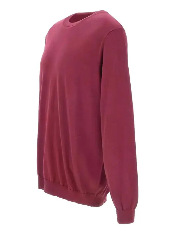 KANGRA Ribbed-trim Crew Neck Sweater - Red