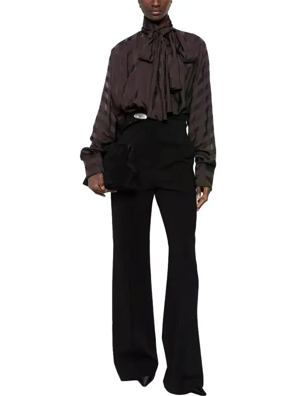Sportmax Volonta High-waisted Wide-leg Trousers - Black