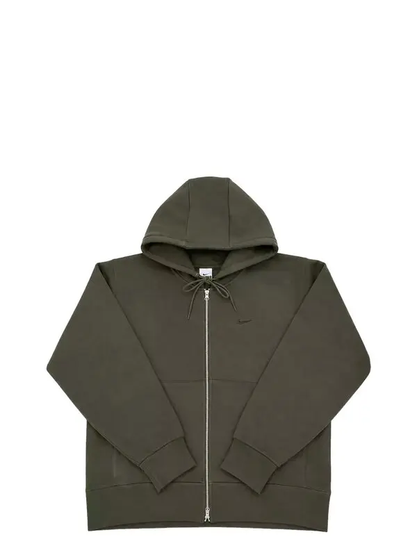 Nike Logo Embroidered Zip-up Hoodie - Green