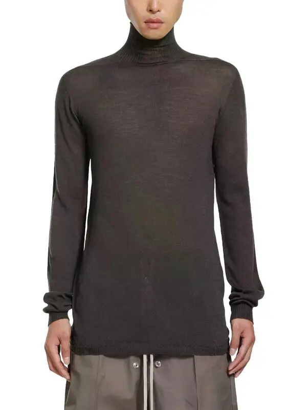 Rick Owens Turtleneck Wool Sweater - Brown