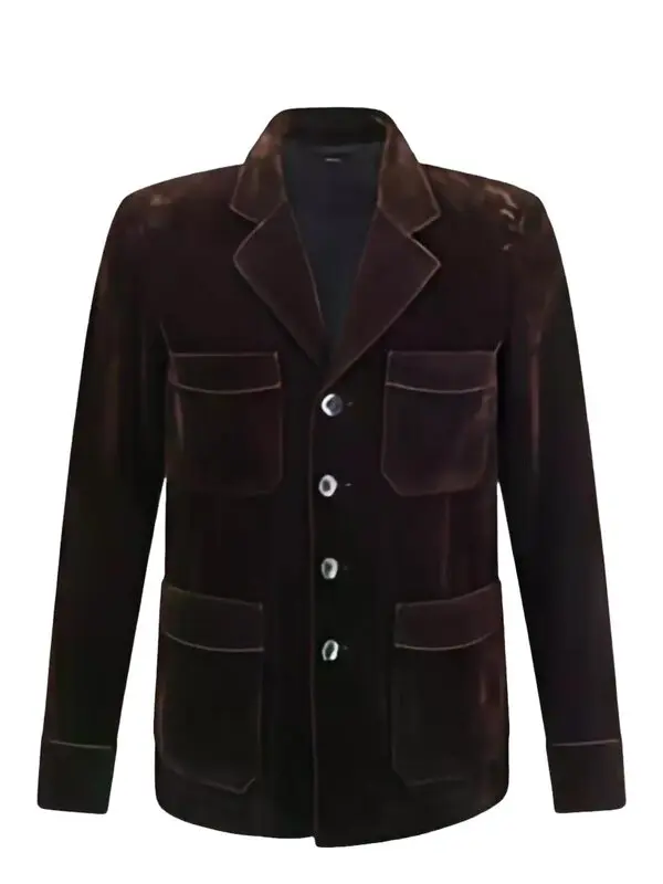 TOM FORD Peak-lapel Patch-pocket Jacket - Brown